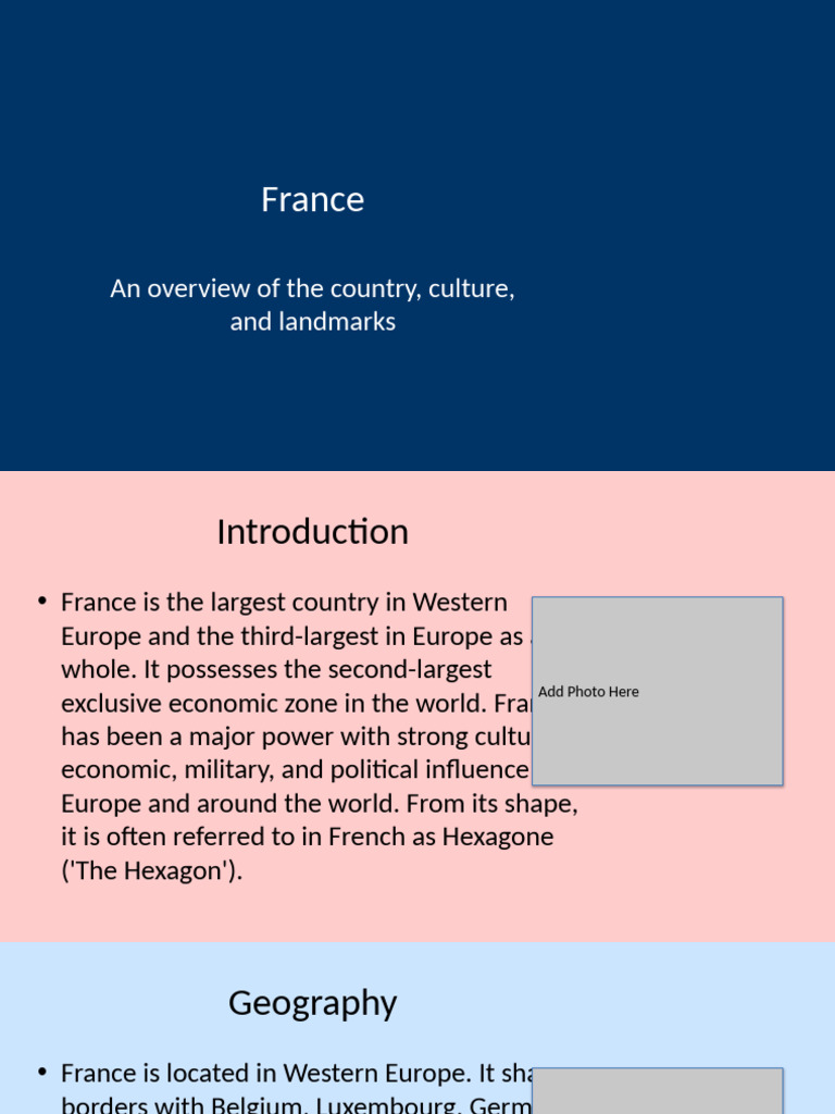 France Presentation With Backgrounds | PDF