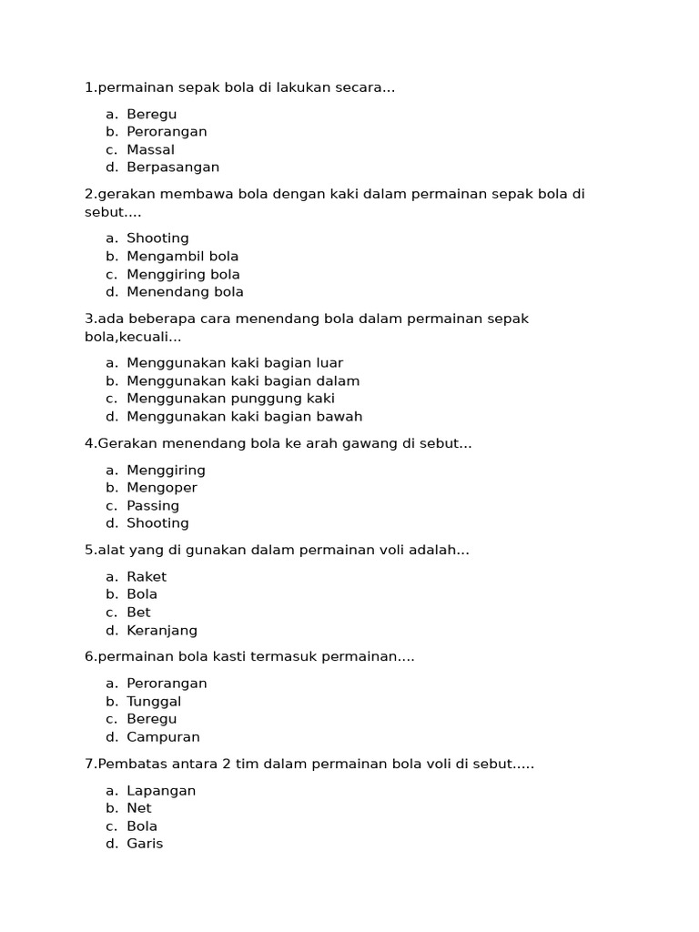 Dasar-Dasar Permainan Olahraga Tim | PDF