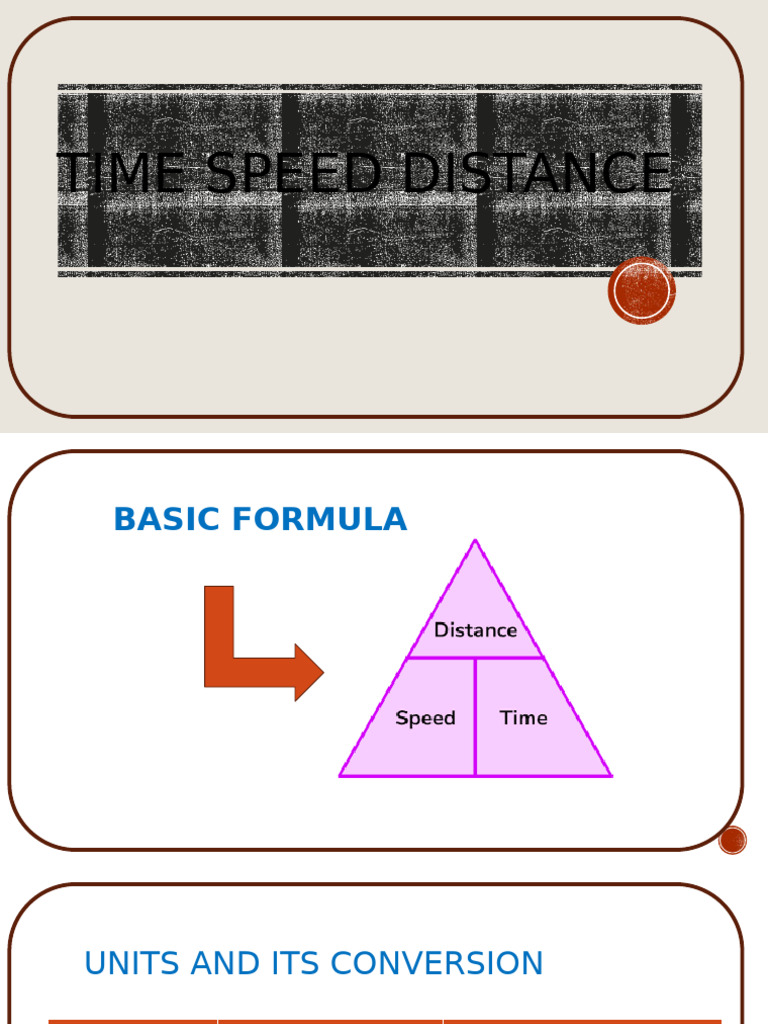 Time Speed Distance | PDF | Speed | Distance