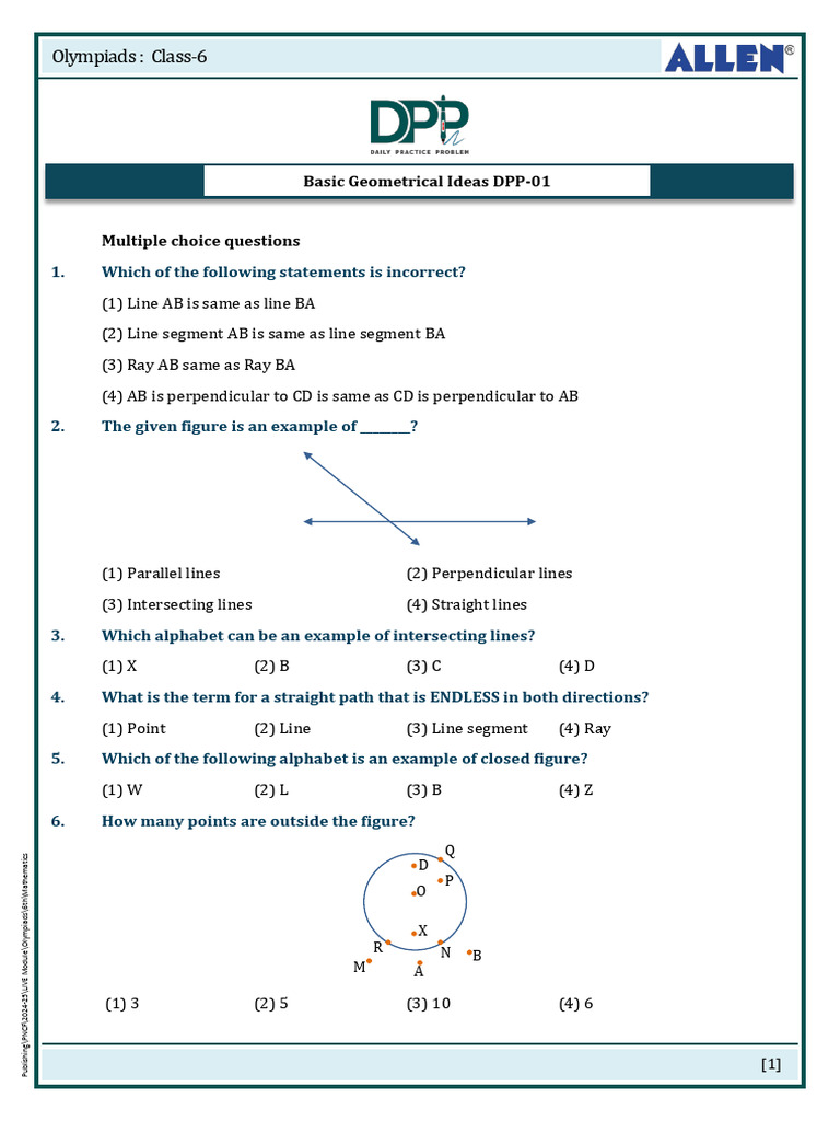 Basic Geomentrical Ideas - (Exercise) | PDF | Circle | Triangle