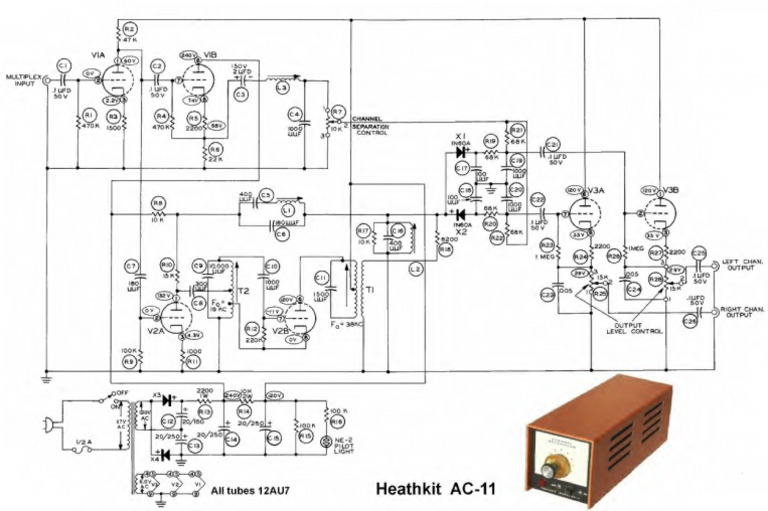 Heathkit AC-11 Channel Seperator SCH | PDF