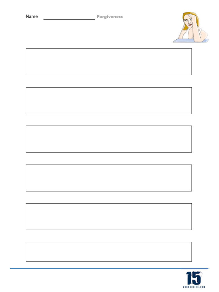 Reflecting on Forgiveness Worksheets | PDF