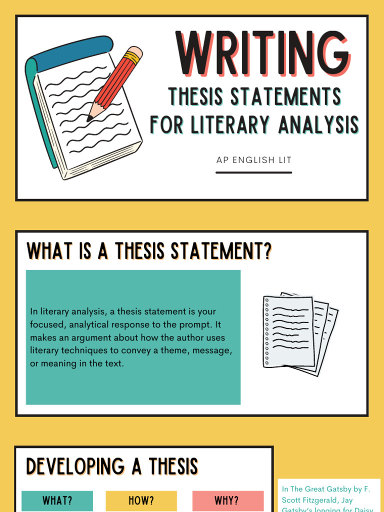 Lorenzo - Thesis Statements | PDF | The Great Gatsby | The Yellow Wallpaper