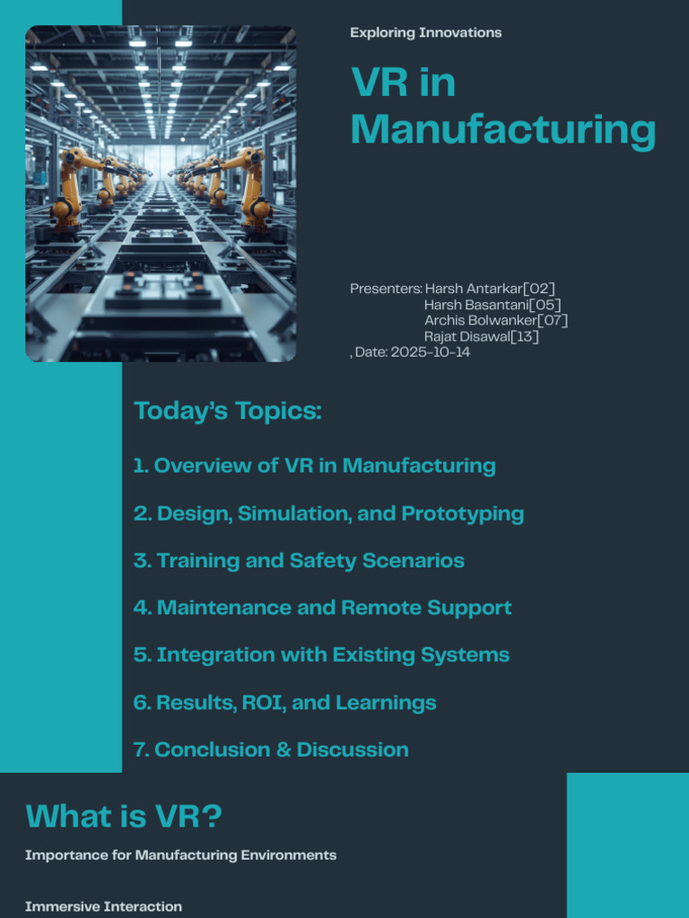VR Innovations in Manufacturing 2025 | PDF | Virtual Reality | Computing