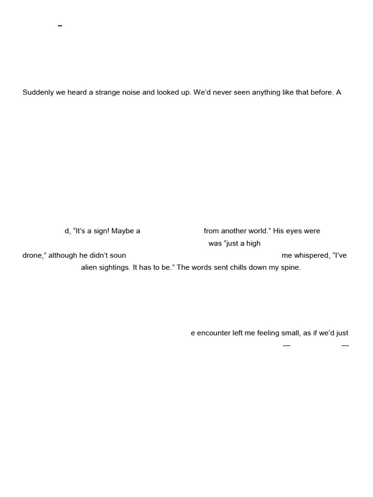 Listening 3 Fill in The Gaps - A Story - The SKY VISITOR | PDF