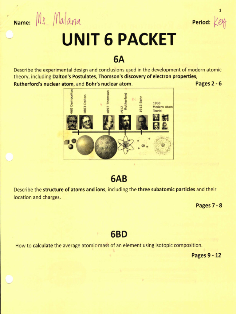 Unit 6 Packet | PDF
