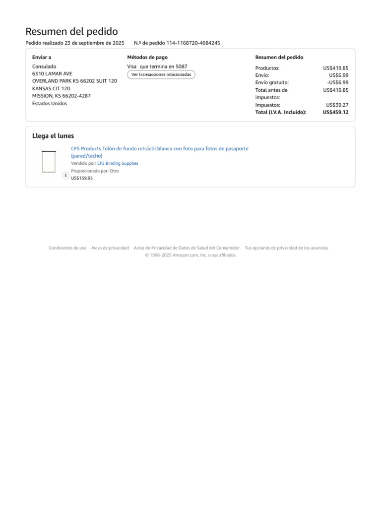 Detalles Del Pedido | PDF