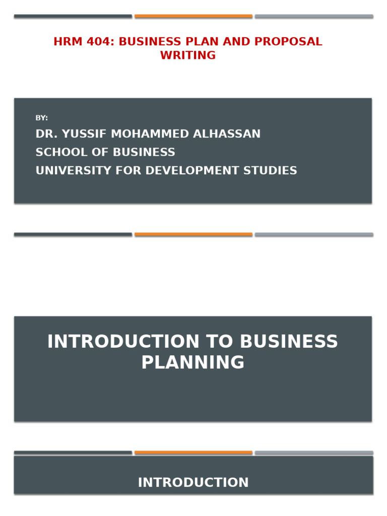 HRM 404 Business Plan and Proposal Writing - 1 | PDF | Business ...