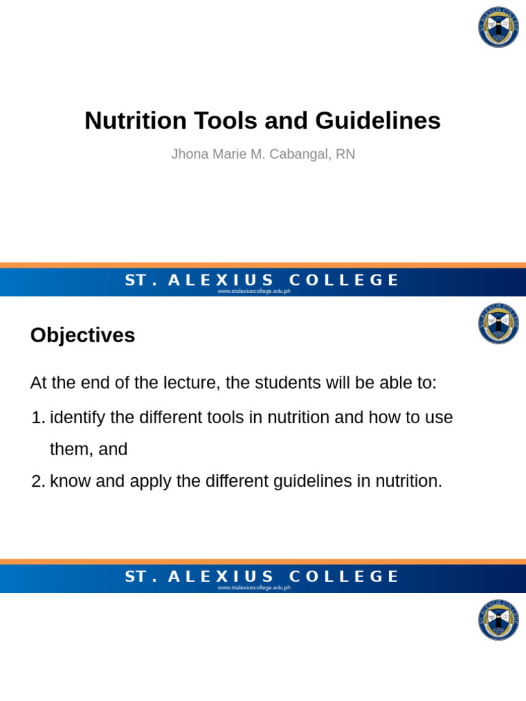 Nutrition Tools and Guidelines Overview | PDF | Foods | Nutrition