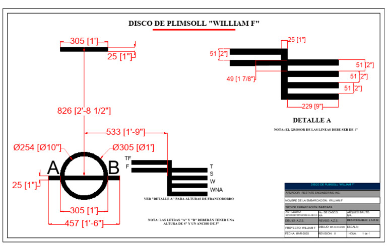 Especificaciones de la Barca "William F" | PDF | Buques