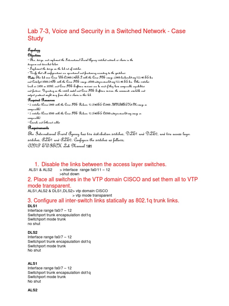 Lab7 Case Study | PDF | Network Switch | Quality Of Service