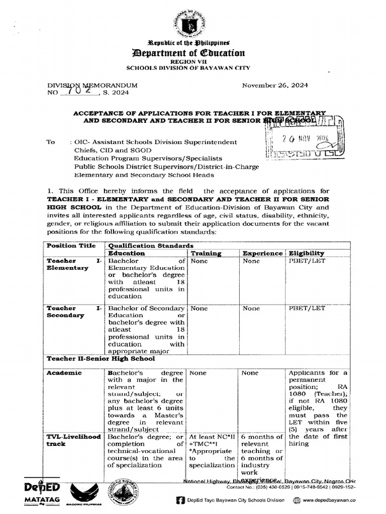 DM No 702 S 2024 | PDF