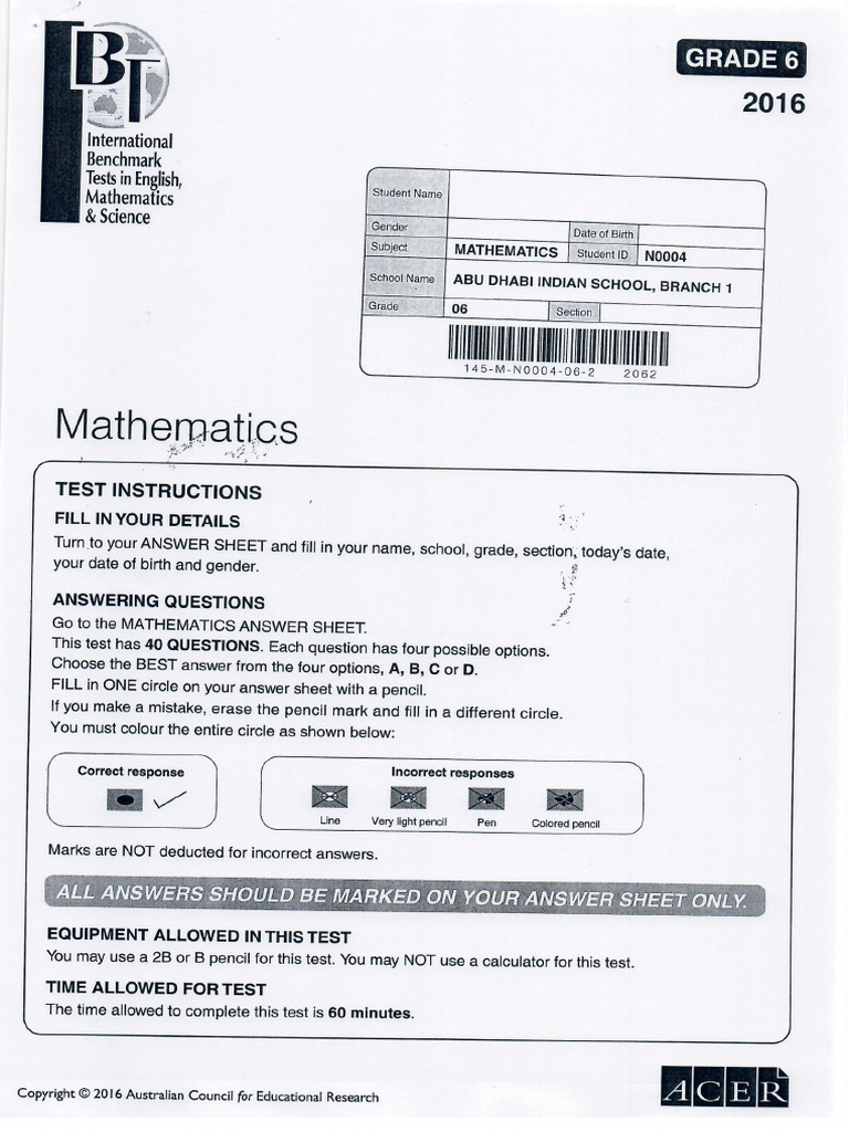 Grade 6 Maths | PDF