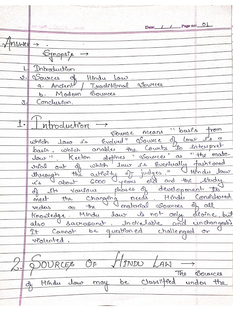 Sources of Hindu Law | PDF