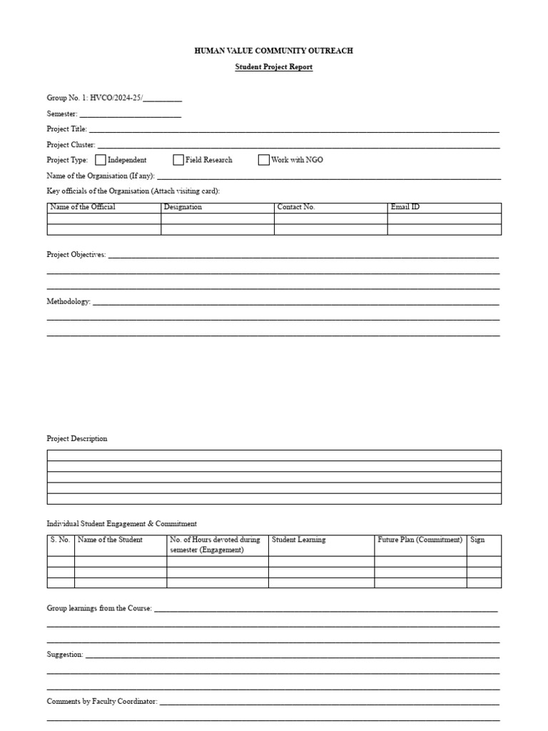 Human Value Community Outreach Report | PDF