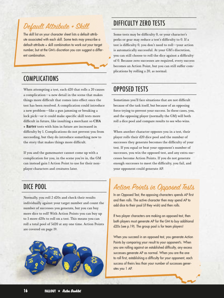 Fallout 2D20 Skill and Action Points Guide | PDF | Gun | Ammunition