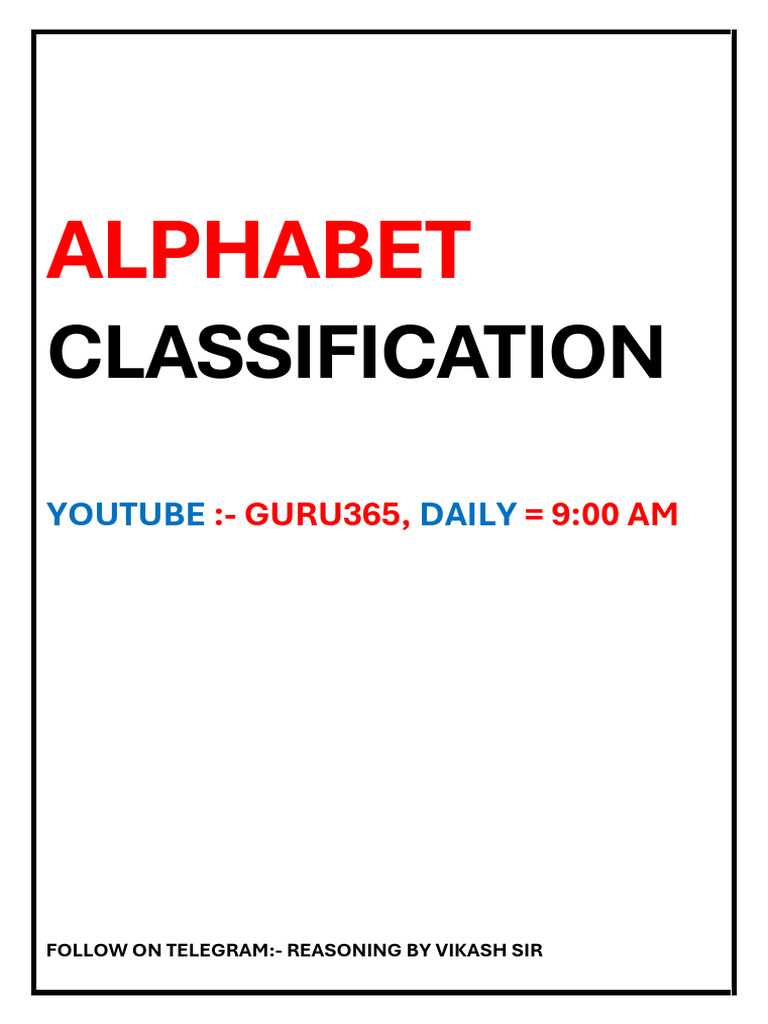 Alphabet Classification | PDF
