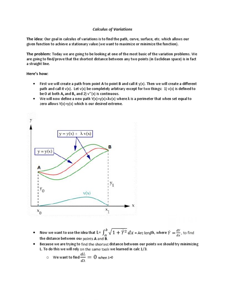 Calculus of Variations | PDF | Calculus Of Variations | Distance