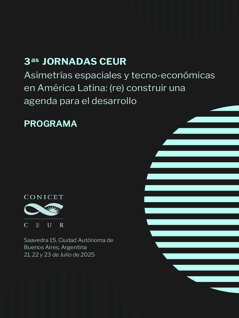 Jornadas CEUR 2025: Asimetrías en AL | PDF | Argentina | Economias