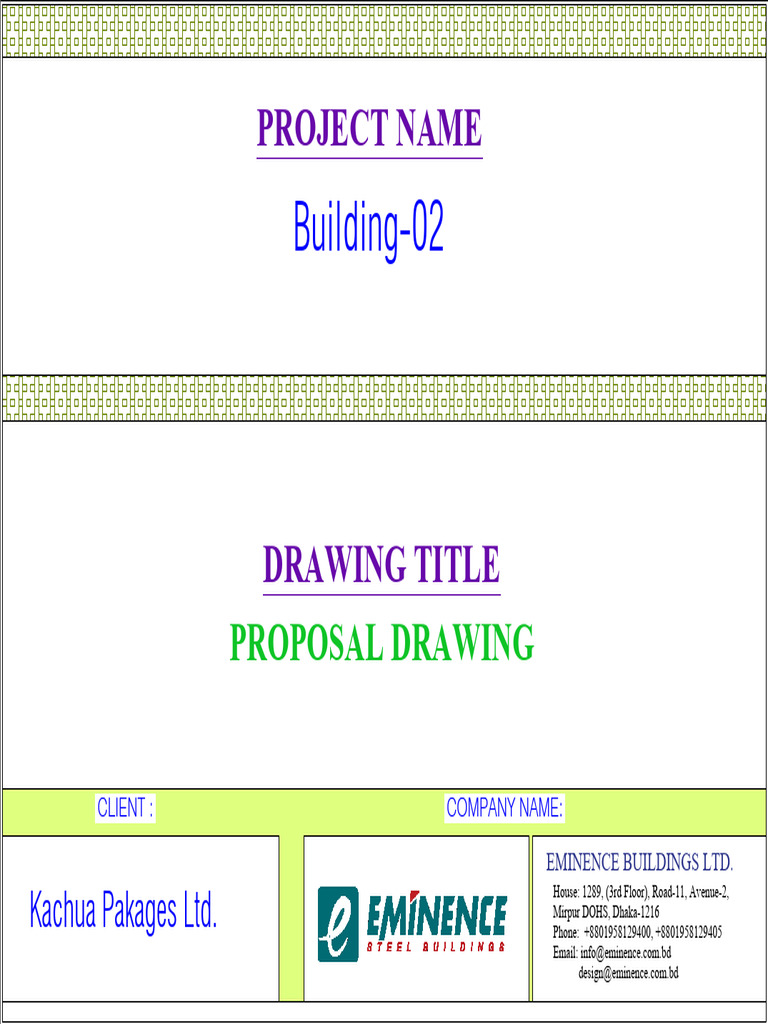 Kachua Packages Ltd. Structural Plans | PDF