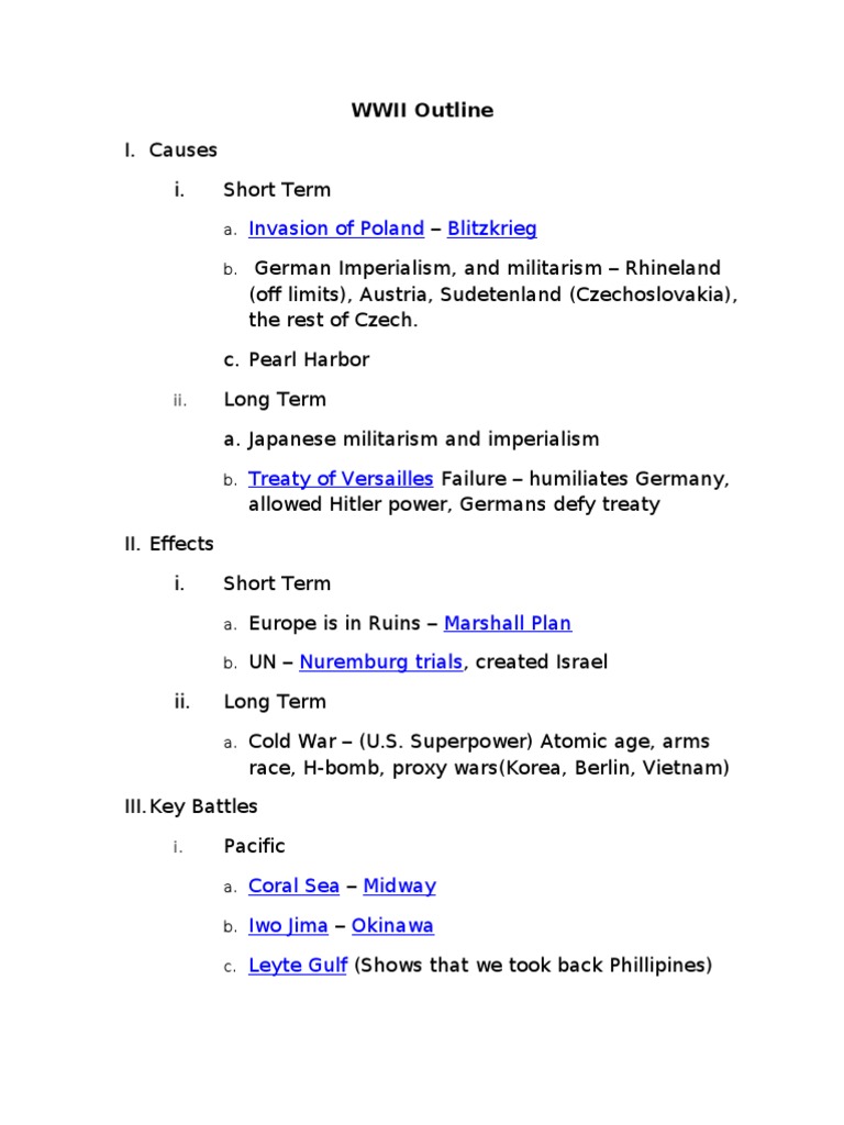 WWII Causes, Effects, and Key Battles | PDF | Travel | Art
