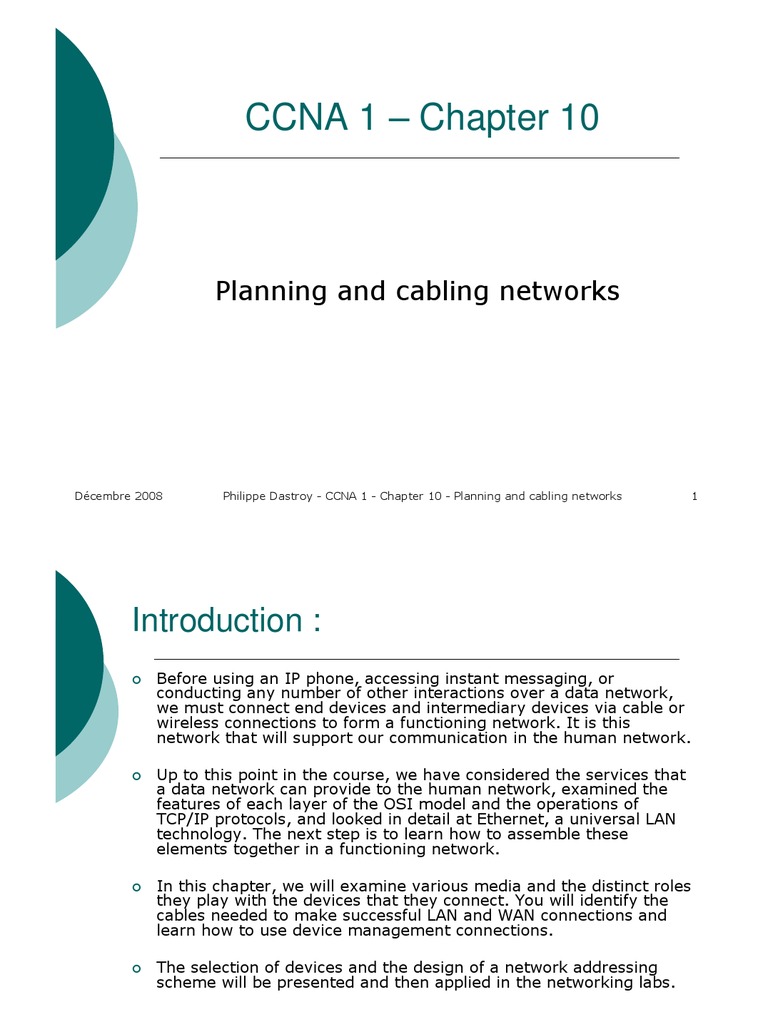 CCNA 1 - Chapter 10: Planning and Cabling Networks | Download Free PDF | Network Switch ...