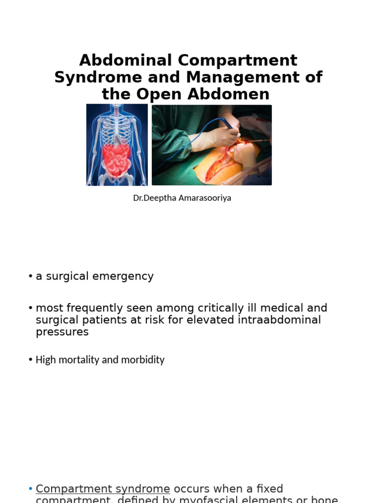 Abdominal Compartment Syndrome Management | PDF | Surgical Suture ...