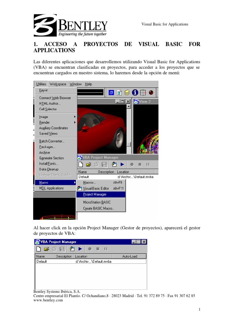 Acceso A Proyectos de Visual Basic For Applications | PDF | Visual Basic para Aplicaciones ...