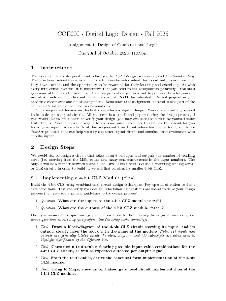 251 COE202 Assignment1 | PDF | Computer Engineering | Computing