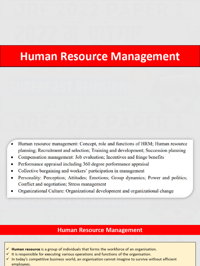 English - HRM Introduction | PDF | Human Resource Management | Human ...