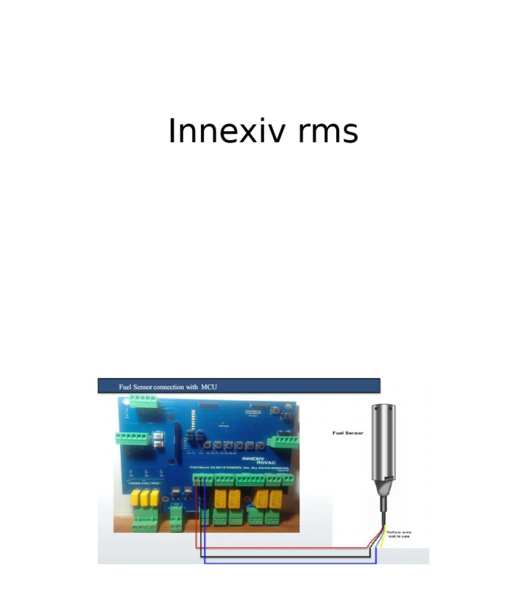 Innexiv RMS Fuel Sensor Installation | PDF