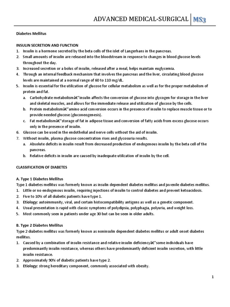 MS3 Review Notes | PDF | Diabetes Mellitus Type 2 | Diabetes Mellitus