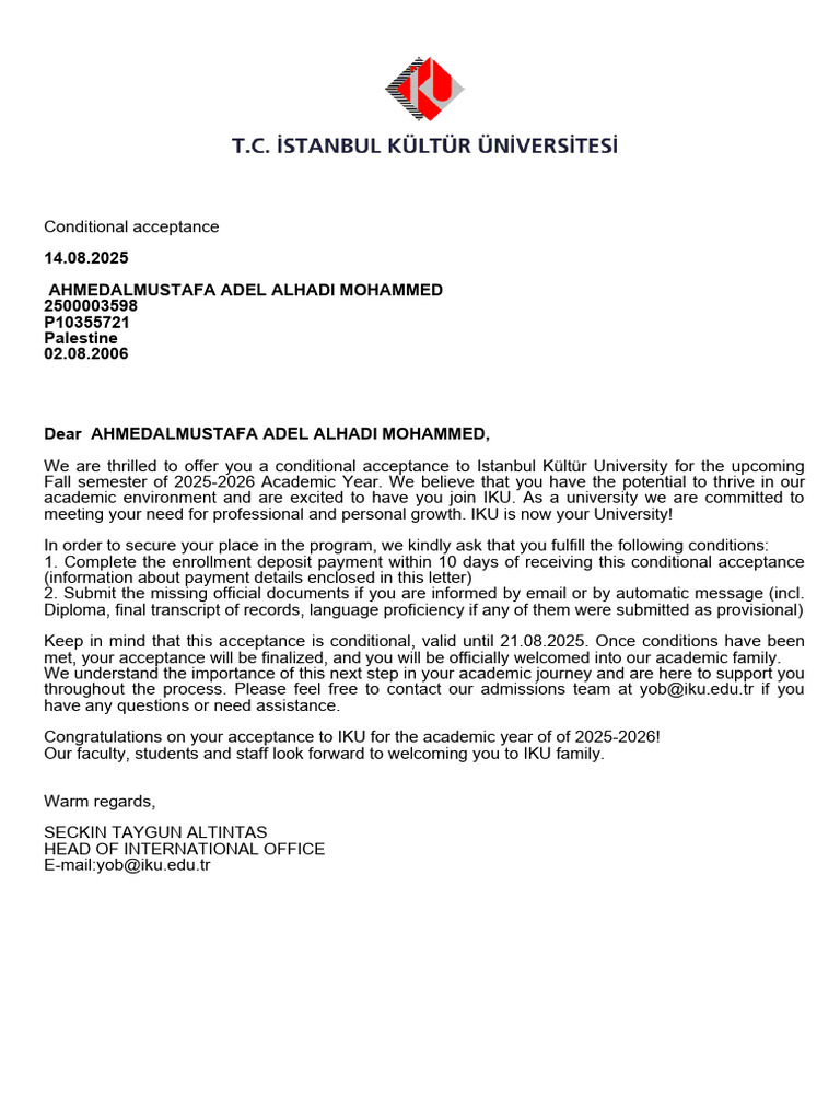 Provisional Letter | PDF