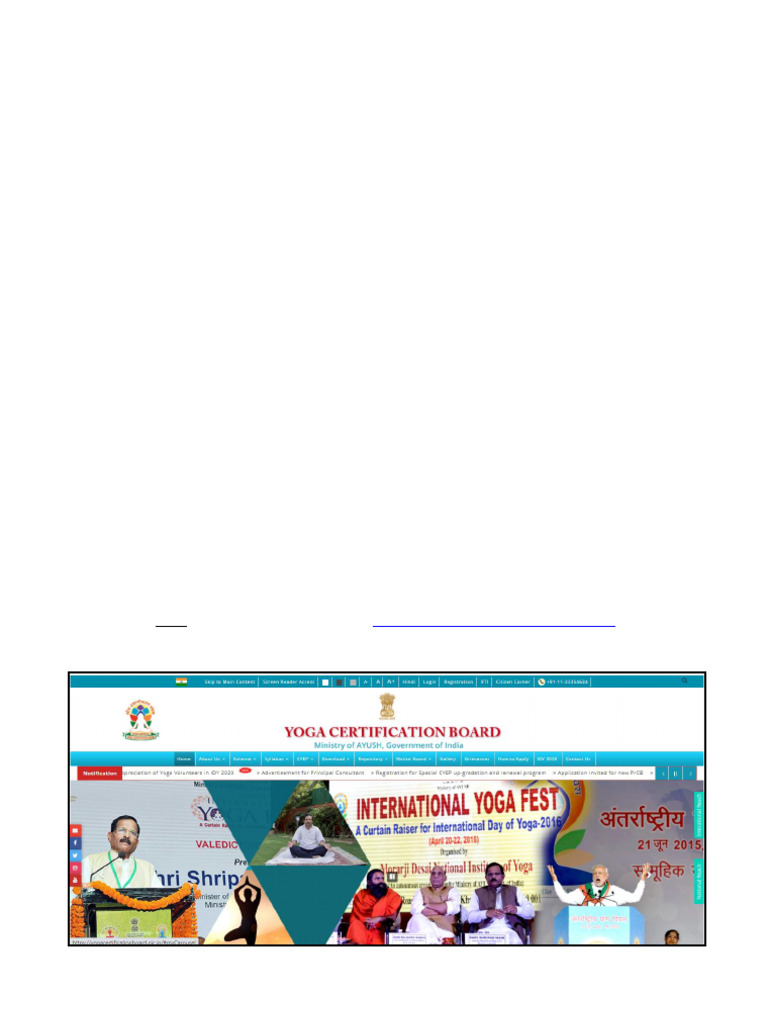 YCB Yoga Certification Registration Guide | PDF