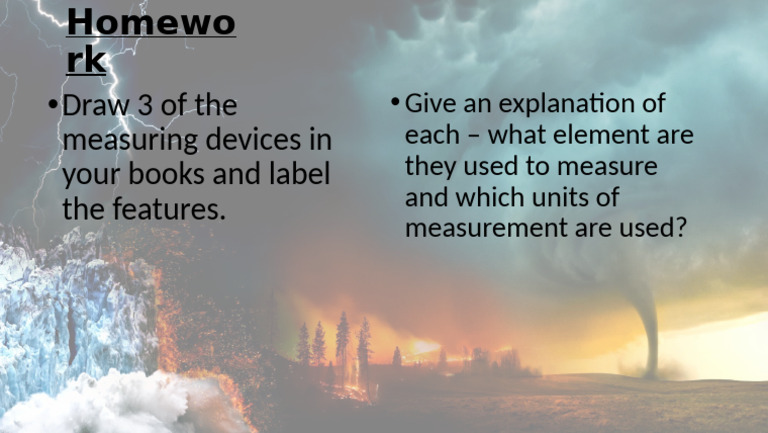 Y9 4.2 How To Measure Weather HWK | PDF