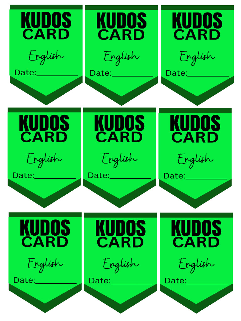 Kudos Cards | PDF