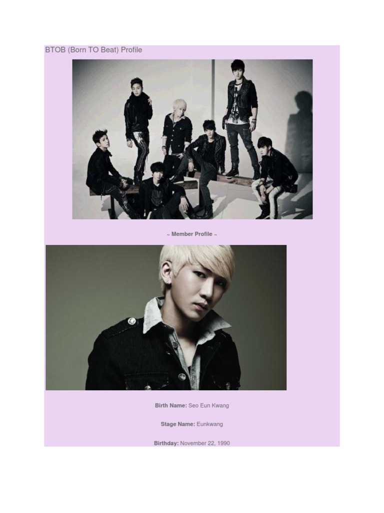 BTOB | PDF | Sound | Entertainment