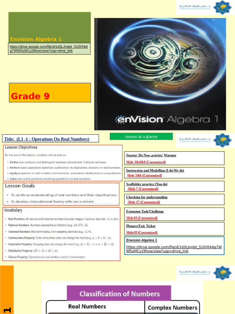 Topic1-L1-1 Operations On Real Numbers | PDF