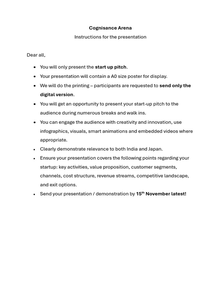 Cognisance Arena Instructions | PDF