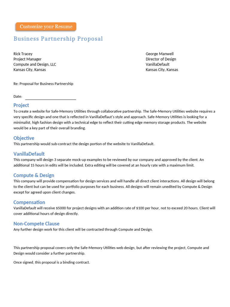 Business Partnership Proposal | PDF | Copyright | Computing