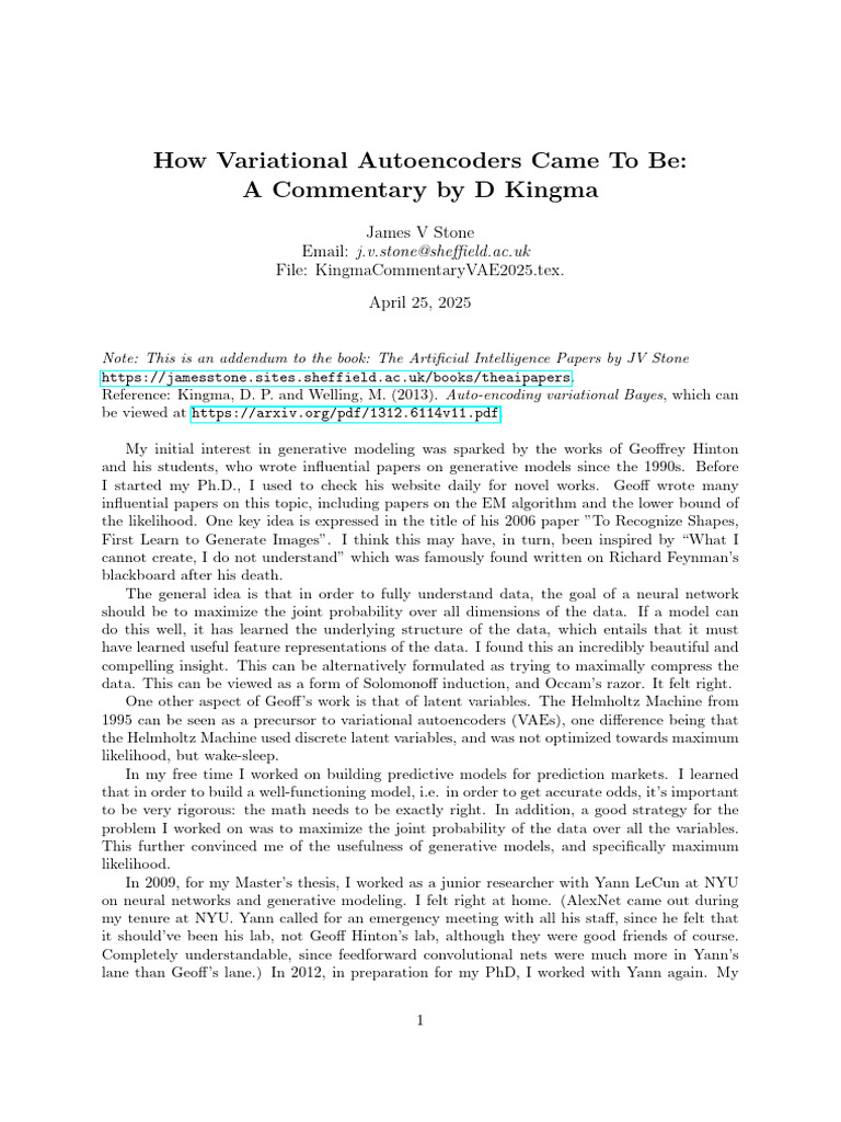 King Ma Commentary Vae 2025 | PDF | Artificial Intelligence ...