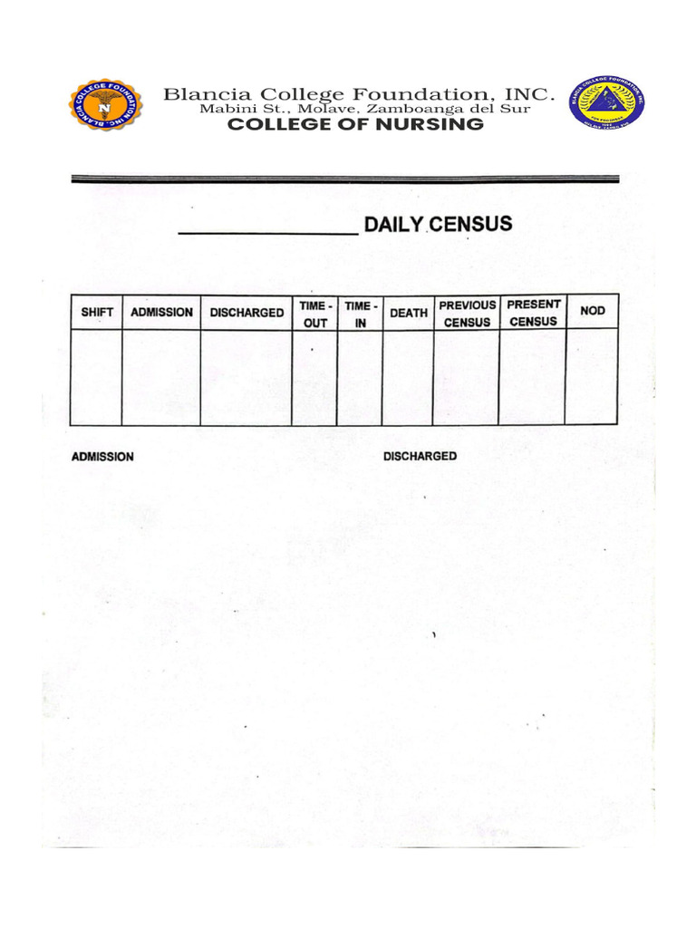 Daily Census | PDF