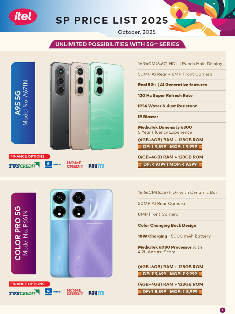 Itel Mobile SP-Price-List October | PDF | Consumer Electronics | Smartphone