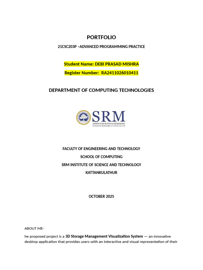 Portfolio: Department of Computing Technologies | PDF | Computer File ...