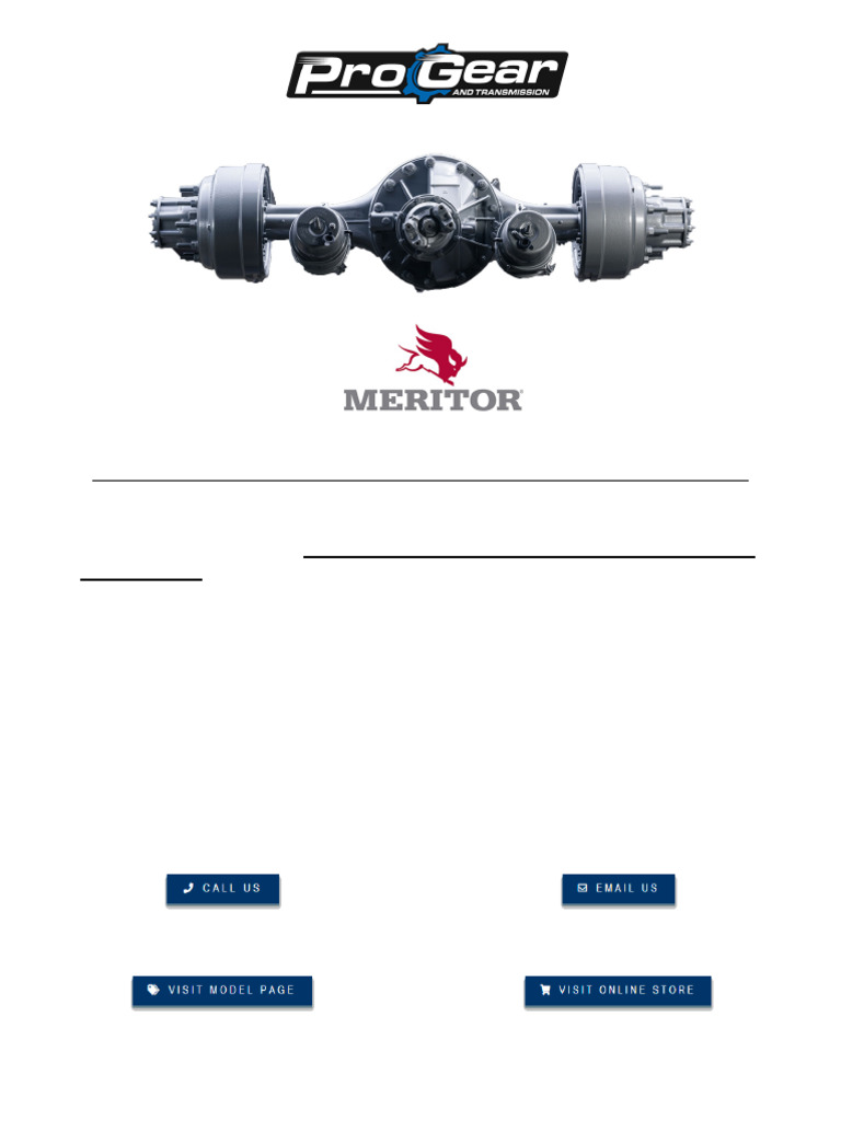 Meritor RT-46-160 & RR-23-160 Overview | PDF | Axle | Vehicles
