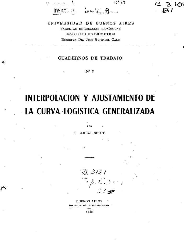 Souto Interpolacion y Ajustamiento de La Curva Logistica Generalizada ...