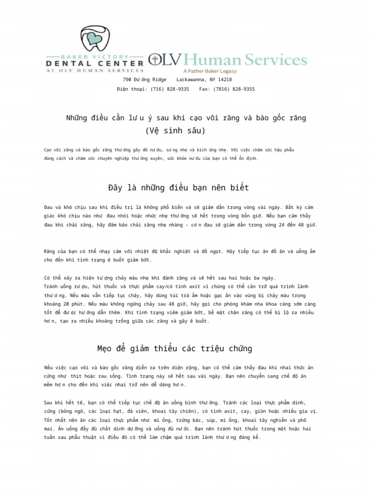 Dental What To Expect After Scaling and Root Planing | PDF