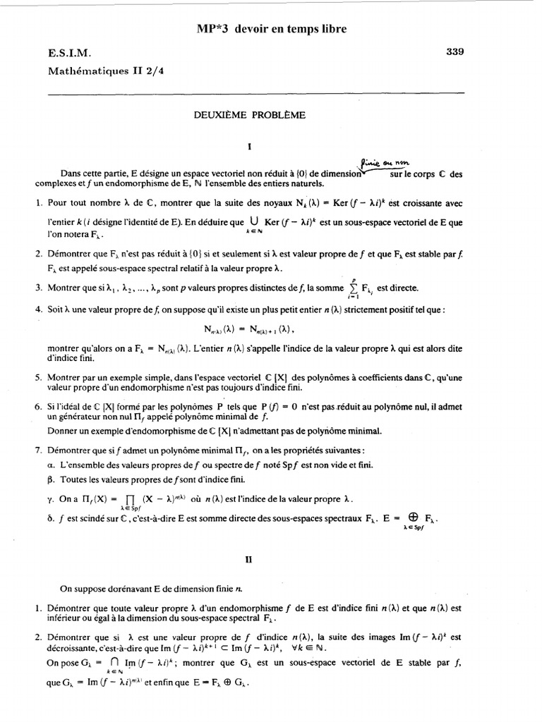 DM Décomposition de Jordan | PDF