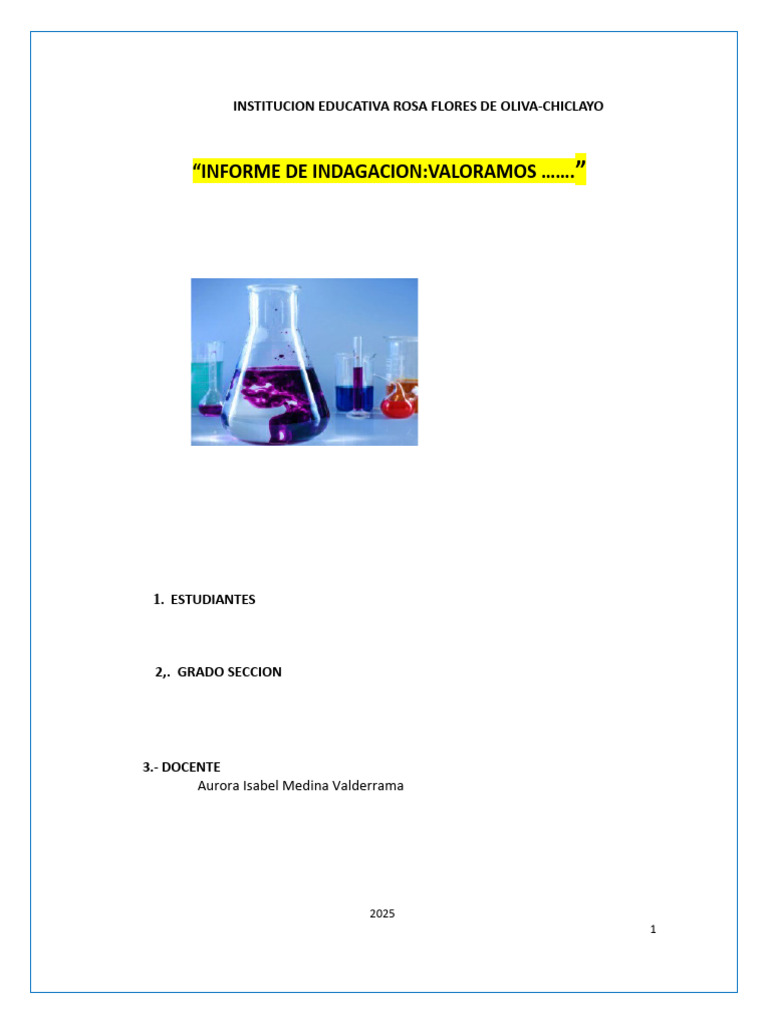 Reforzamiento 25 Agos Informe Indagacion | PDF | Magnesio | Hidróxido