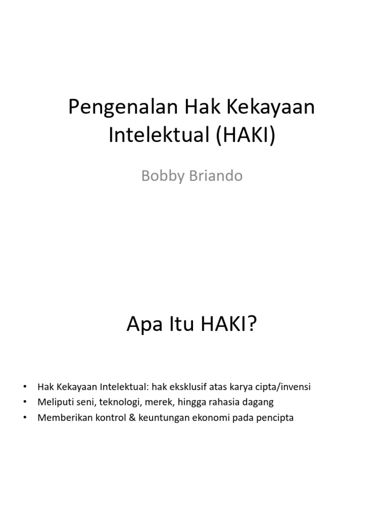 Presentasi HAKI Radio Bintan | PDF